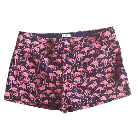 J. Crew | Shorts | J Crew Pink Flamingo Print Womens Shorts | Poshmark